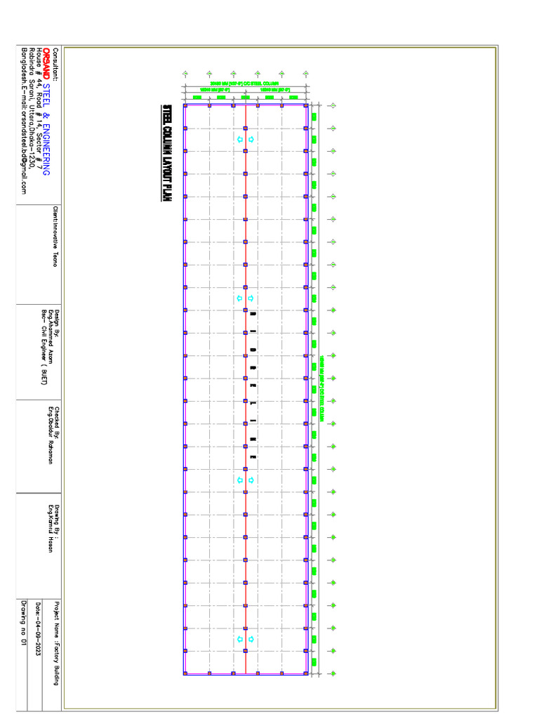 Steel Column Layout Plan | PDF