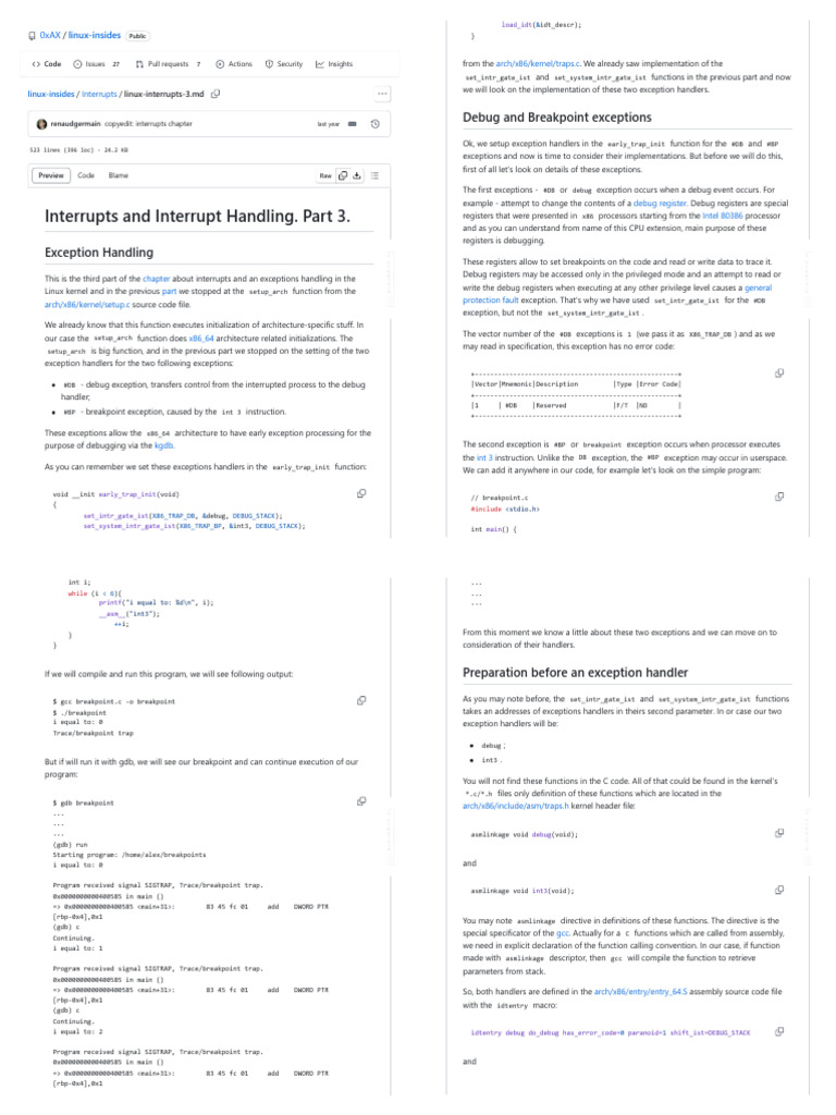 Linux-Insides Interrupts Linux-Interrupts Part 3 | PDF | Software Engineering | Computer Science