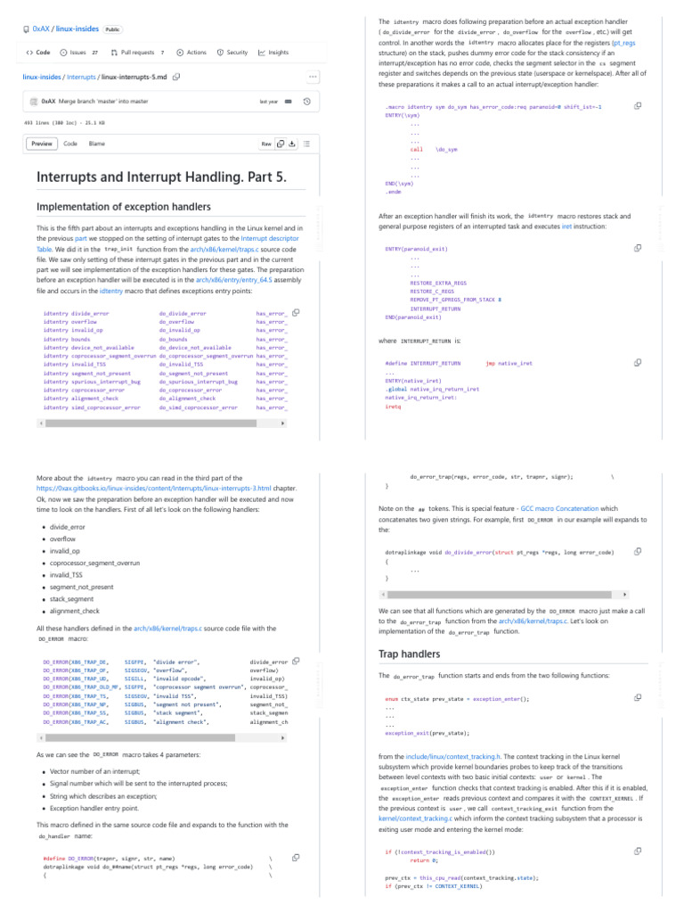 Linux Kernel Exception Handling | PDF | Computing | Office Equipment