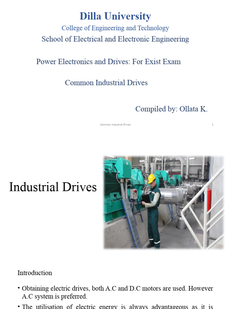 Overview of Industrial Electric Drives | PDF | Electric Motor ...