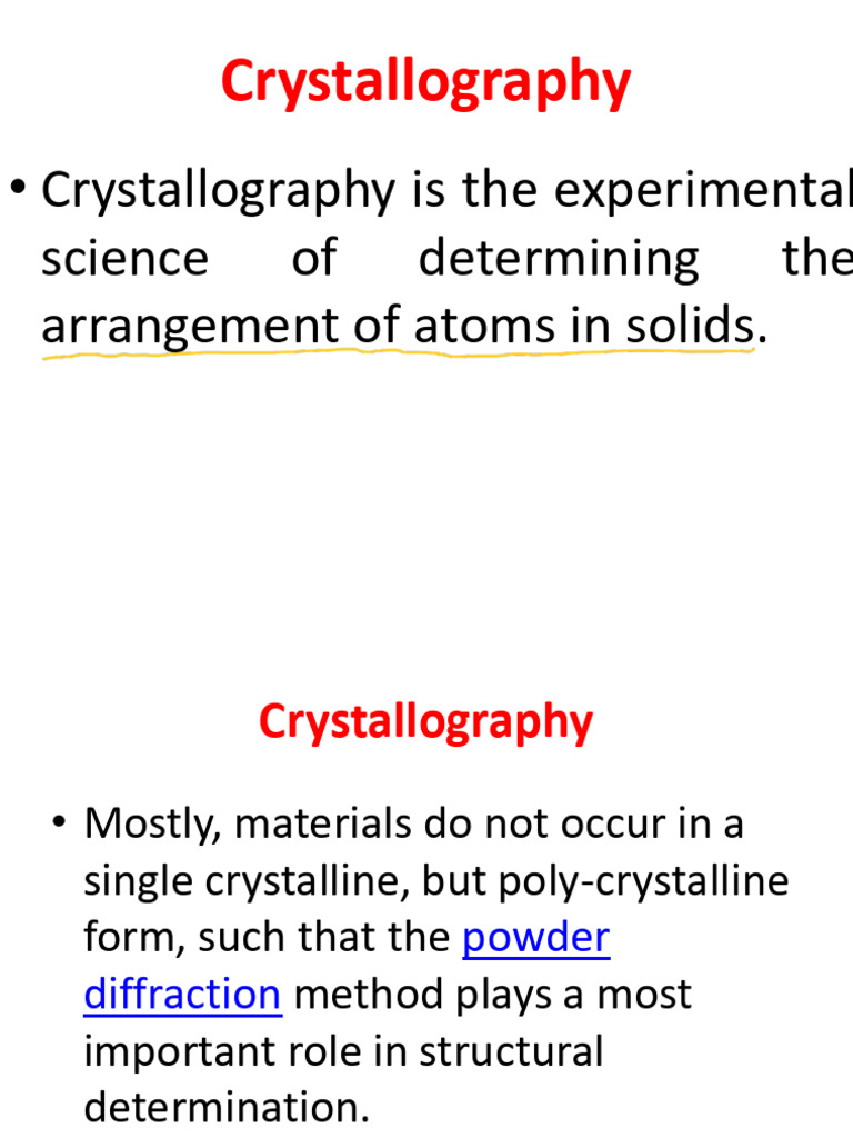 Crystal Structure | PDF | Crystal Structure | Crystal