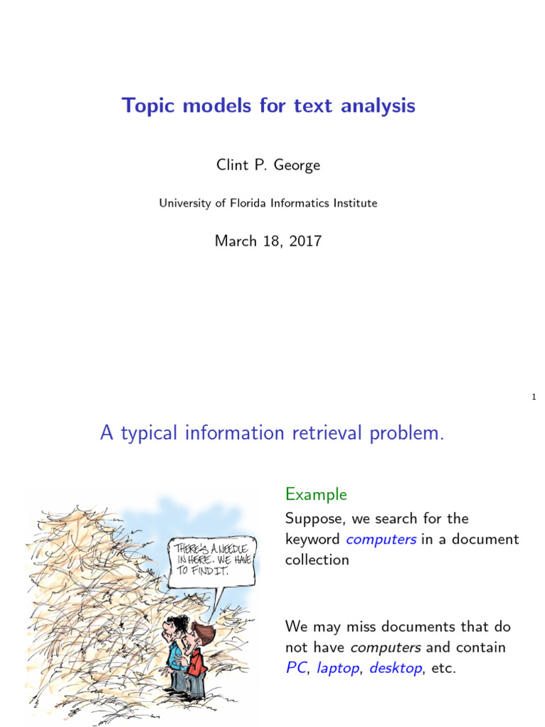 Topic Models Dsi Talk March 2017 | PDF | Applied Mathematics ...