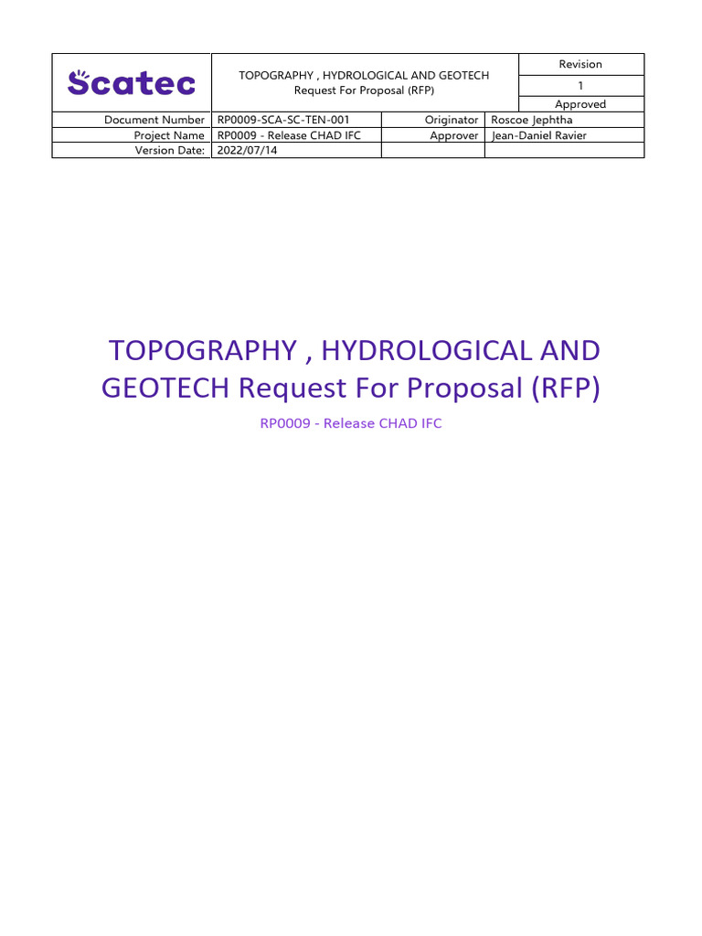 Engineering RFP for Topography & Geotech | PDF | Drainage Basin ...