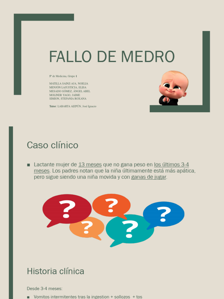 Diagnóstico y tratamiento del fallo de medro | PDF | Nutrición | Dieta ...