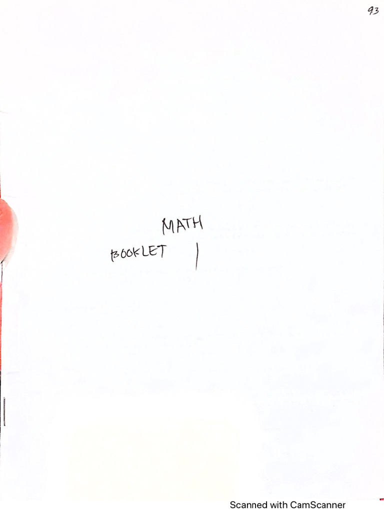 Math Booklet 1 | PDF