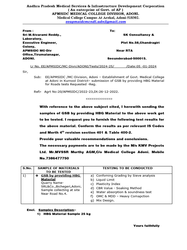Test Letter 05.1.2024 GSB | PDF | Technology & Engineering