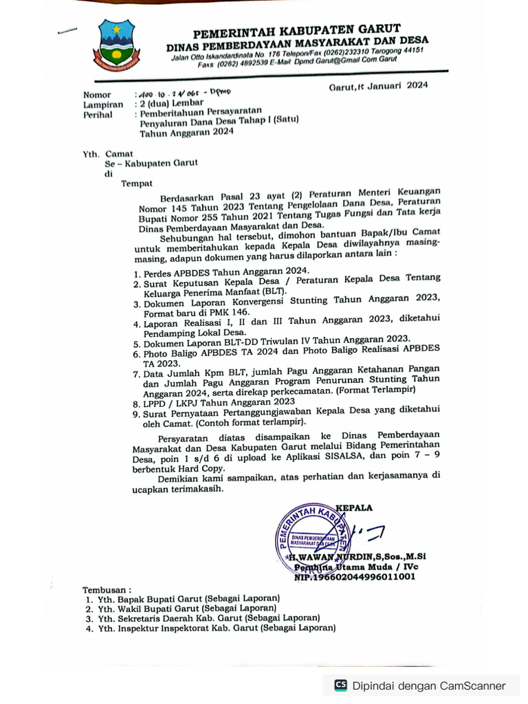 Persyaratan Penyaluran DD THP 1 2024 | PDF Persyaratan Penyaluran DD THP 1 2024 | PDF