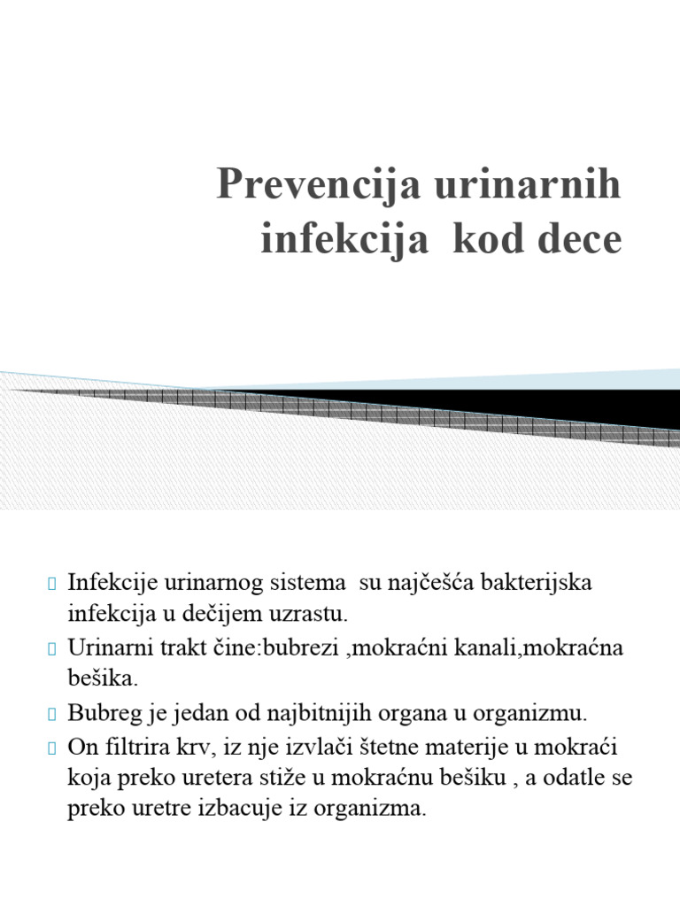 Prevencija Urinarnih Infekcija Kod Dece | PDF