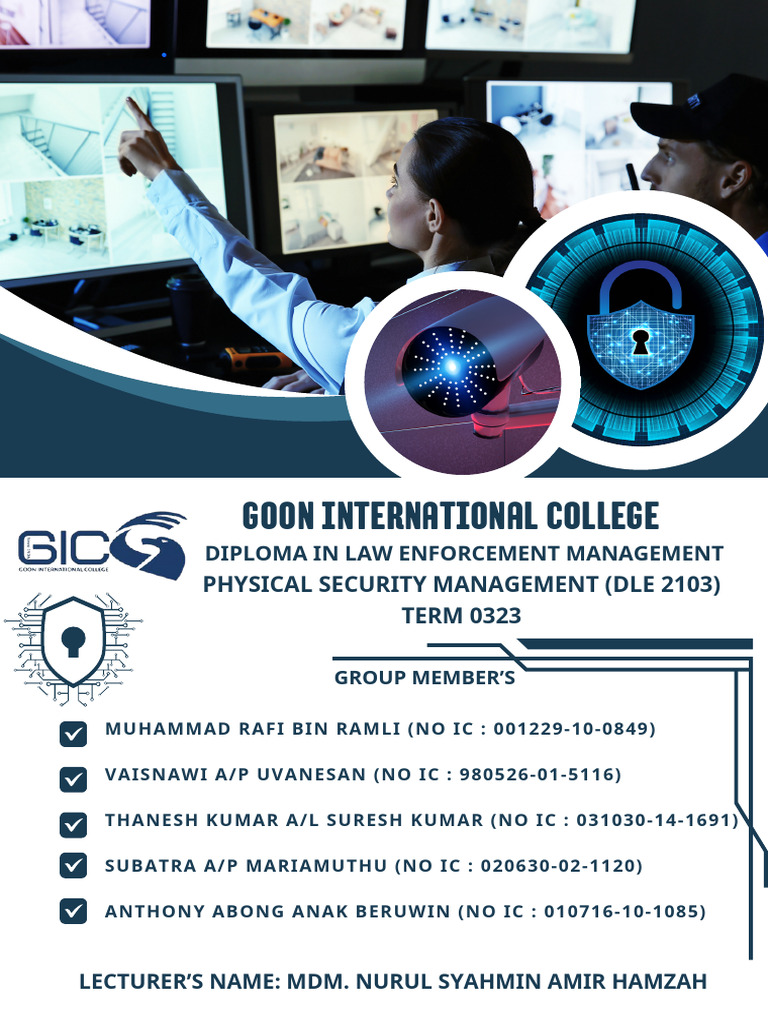 Goon International College Security Plan | PDF | Physical Security | Computer Security