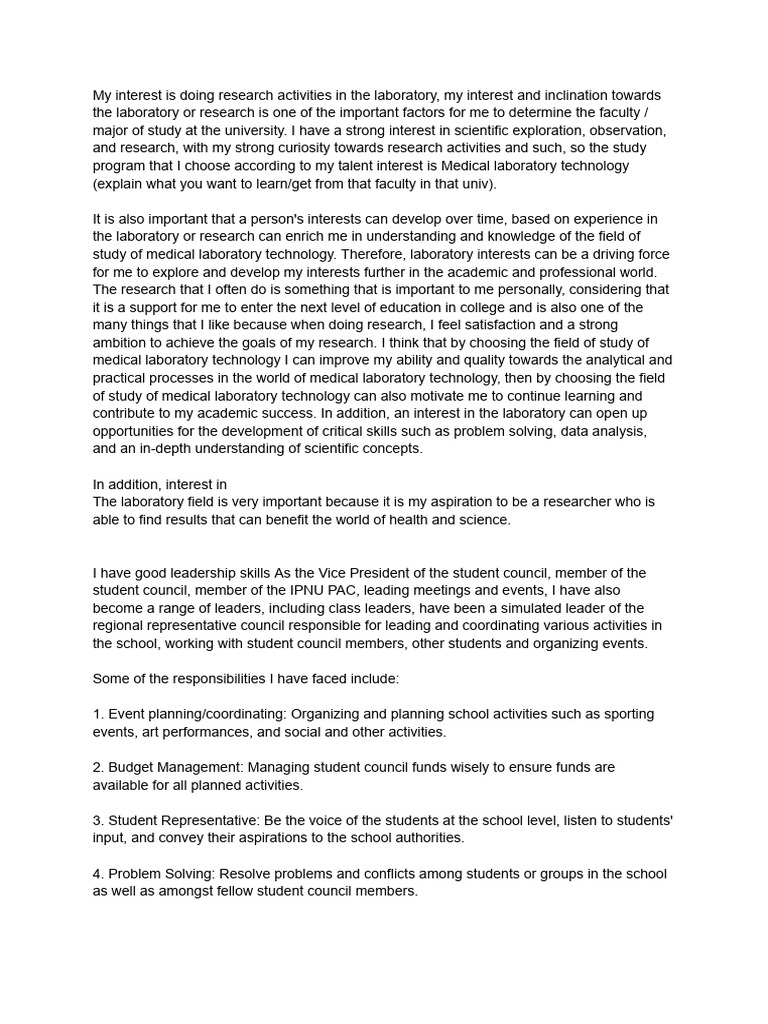 Essay Beasiswa | PDF