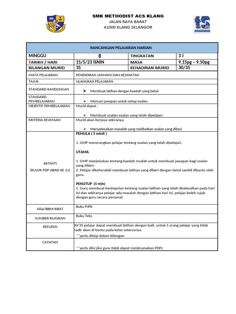 Minggu 8 Isnin - Jumaat | PDF