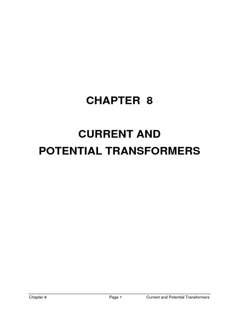 Current and Potential Transformers | PDF