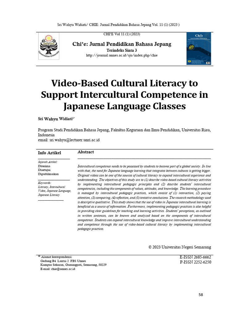 Video-Based Cultural Literacy To Support Intercultural Competence in ...