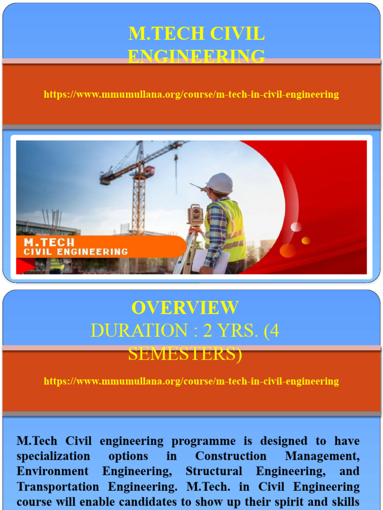 M.tech Civil Engineering | PDF | Engineering | Civil Engineering