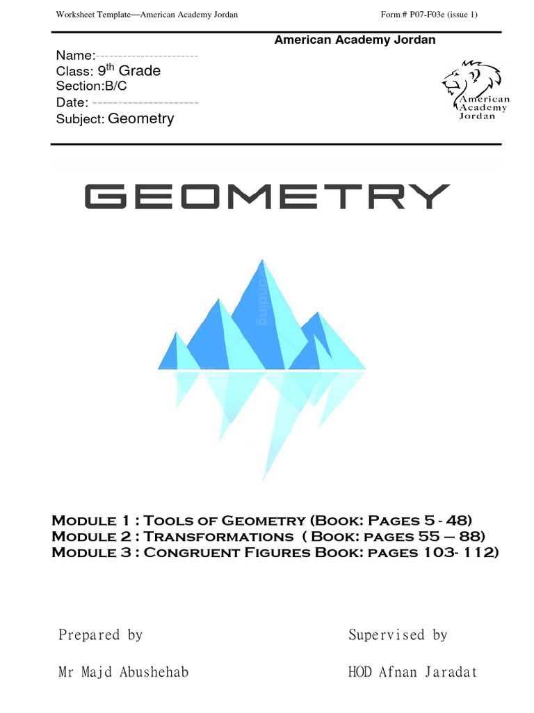 Geometry Booklet E | PDF