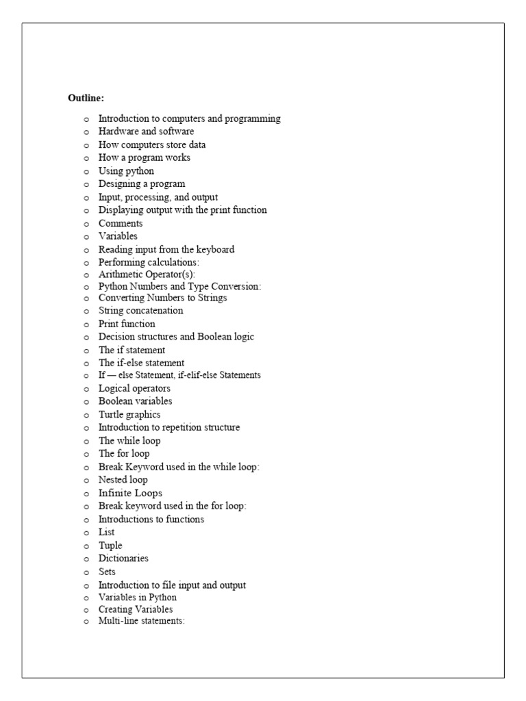 Python Manual | PDF | Control Flow | Programming Python Manual | PDF | Control Flow | Programming
