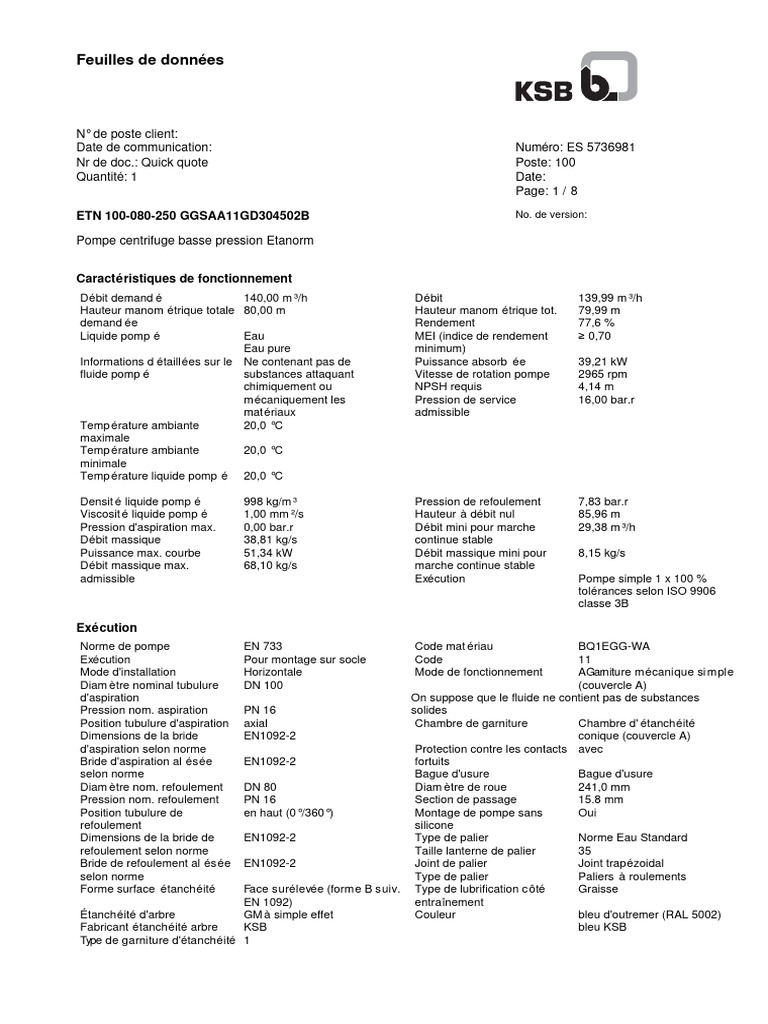 Etn 100-80-250 | PDF