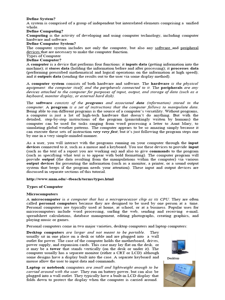 Computer Types According Structure | PDF | Personal Digital Assistant | Personal Computers