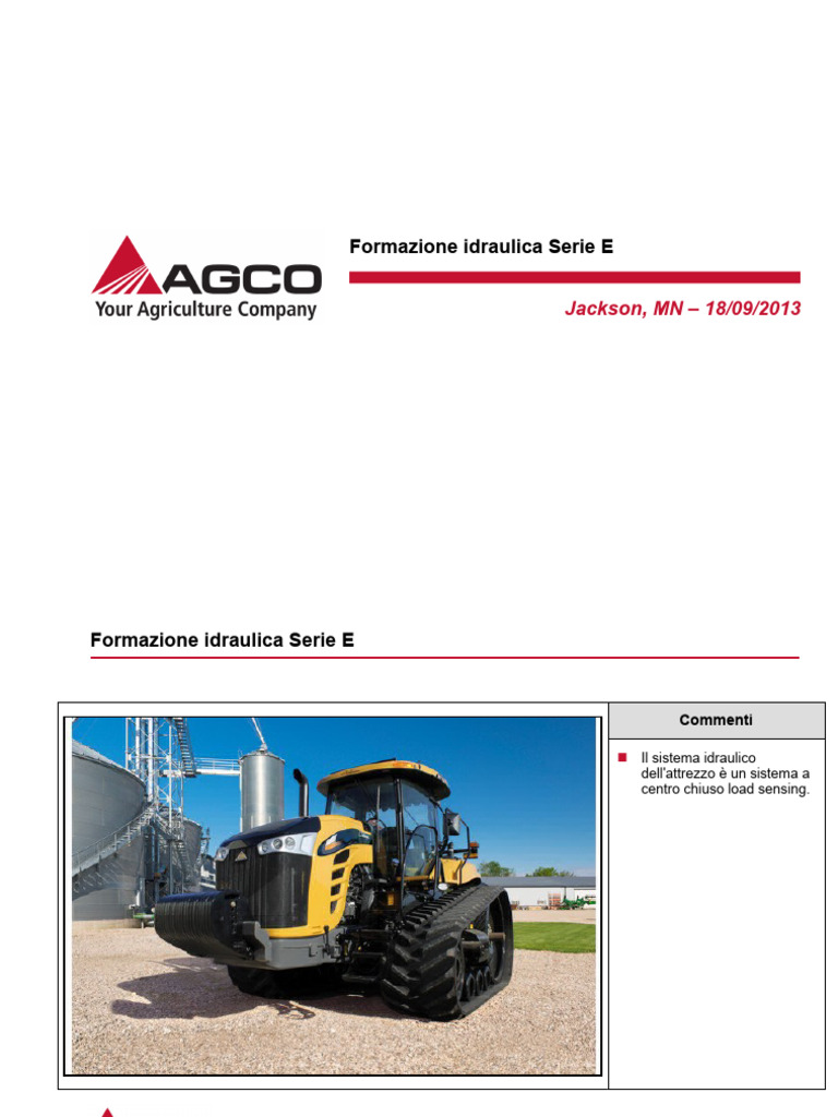 MT700 and MT800 E Series Generic Hydraulic Training | PDF