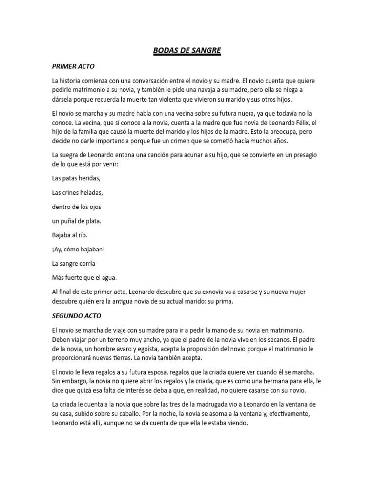 Bodas de Sangre | PDF