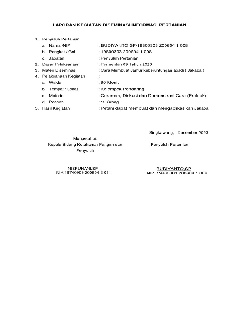 Cara Pembuatan Jamur Jakaba | PDF