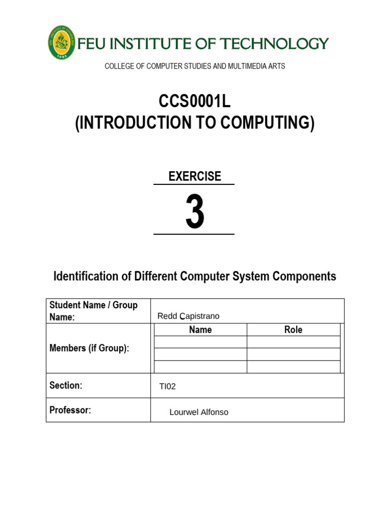 (M3-TECHNICAL) Hardware Components of Personal Computer - Capistrano | PDF | Random Access ...