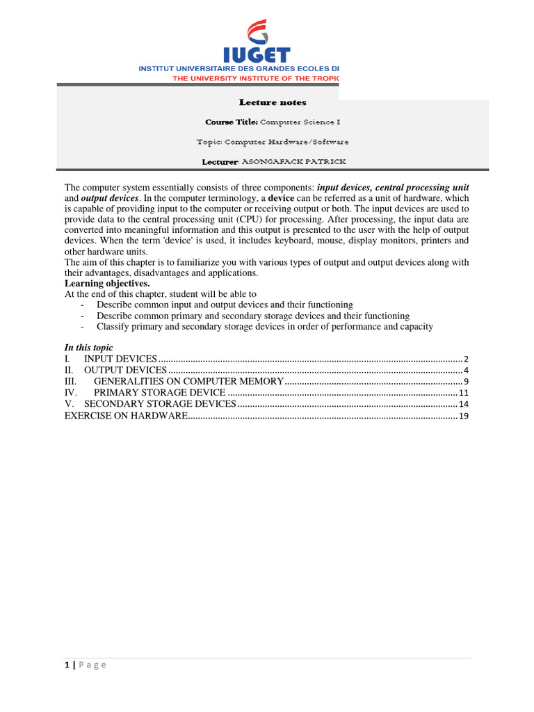 Computer Hardware Software | PDF | Computer Data Storage | Random Access Memory