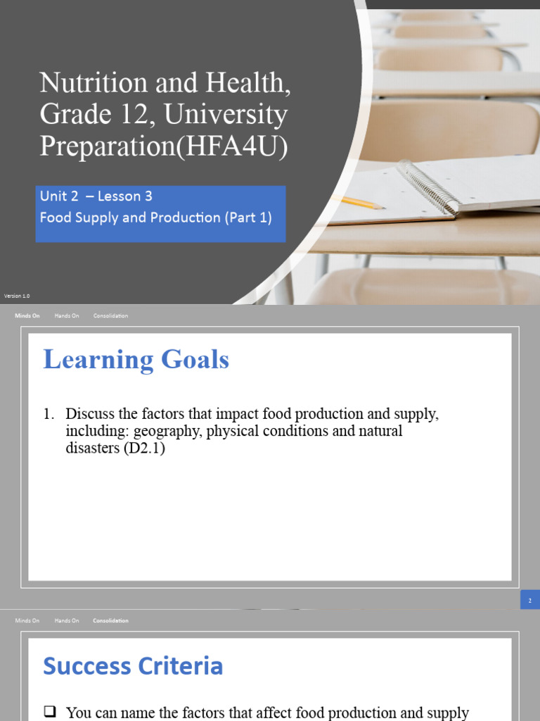 Unit 2 - Lesson 3 - Food Supply and Production (Part 1) | PDF | Soil ...