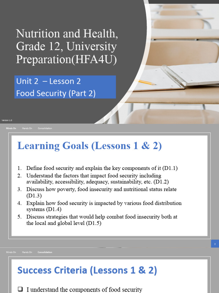 Unit 2 - Lesson 2 - Food Security (Part 2) | PDF | Food Security ...