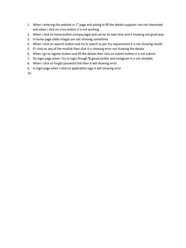 Website Functionality Test Cases | PDF | Career & Growth