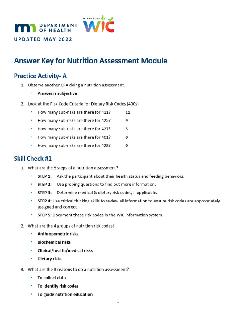 Dietary | PDF | Wic | Risk