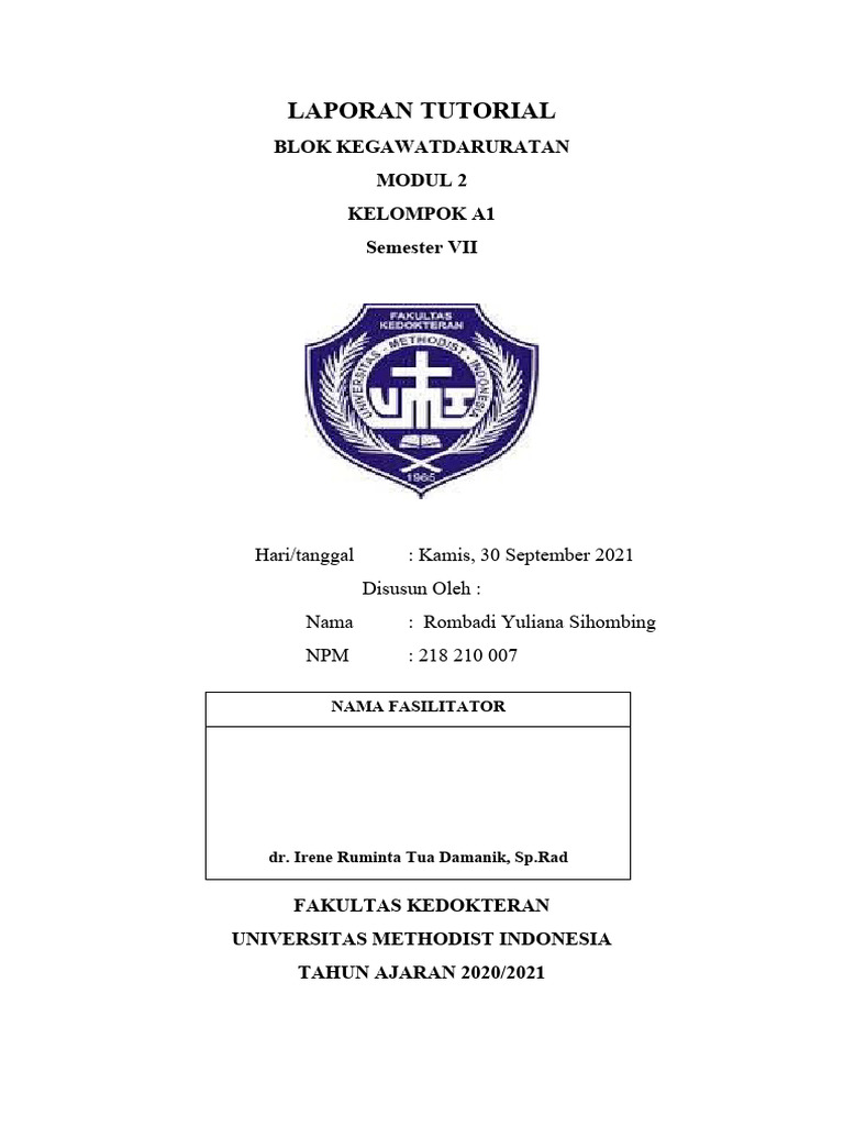 Laporan Tutorial Modul 2 Blok Emergency | PDF
