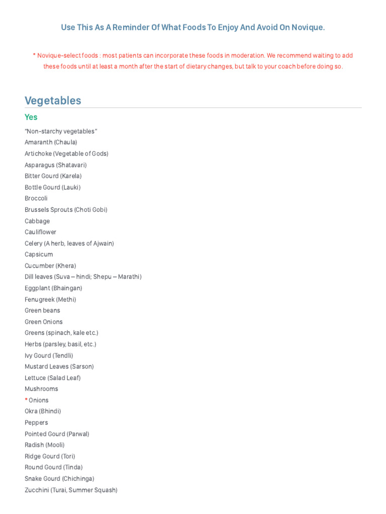 Food Guide-Novique Food Guide | PDF | Vegetables | Dill