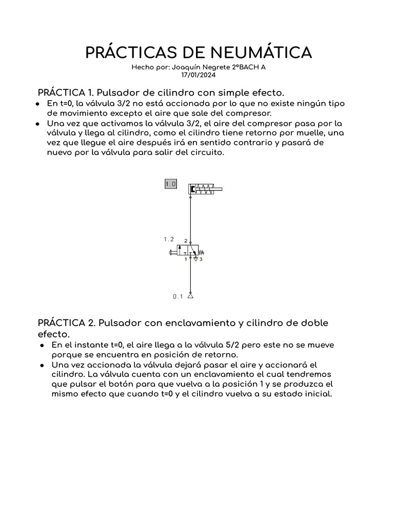 Prácticas de Neumática | PDF | Ingeniería mecánica