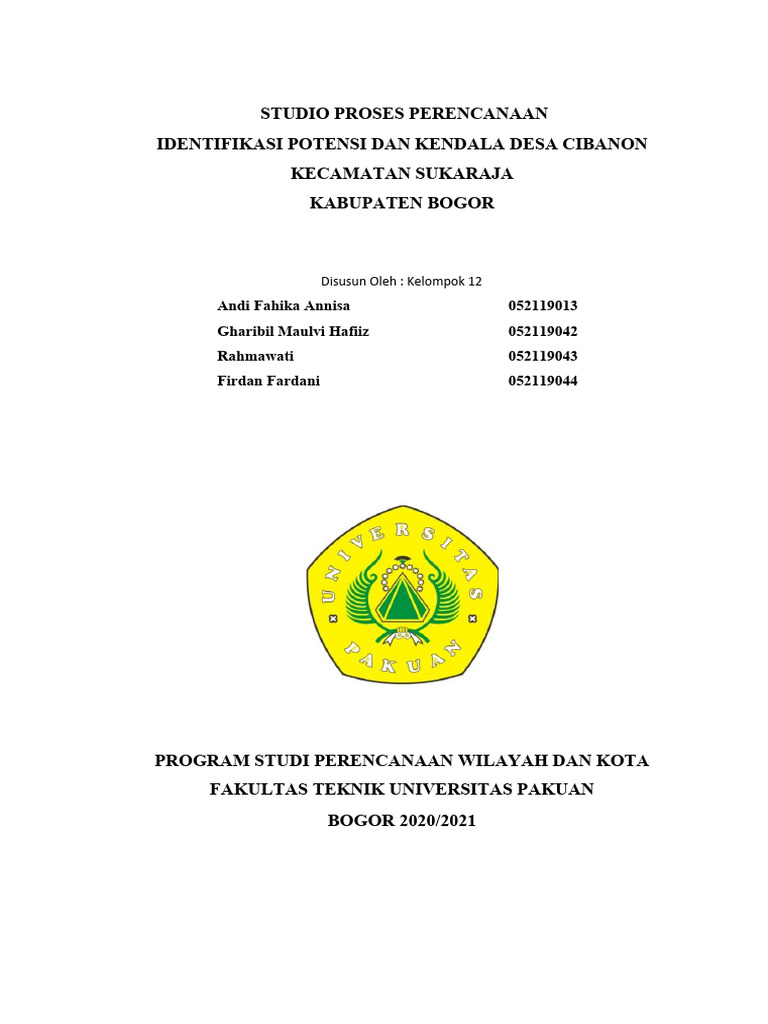 Potensi dan Kendala Desa Cibanon | PDF