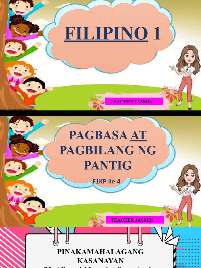 FIL.1 - Pagbasa at Pagbilang NG Mga Pantig | PDF