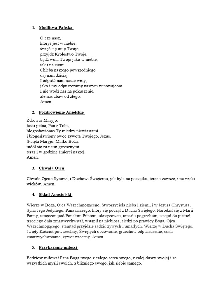 Modlitwy Klasa 3 | PDF