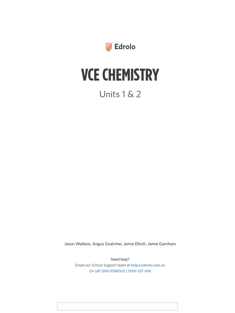 2023 Edrolo Chem 1 2 | PDF | Redox | Chemical Bond