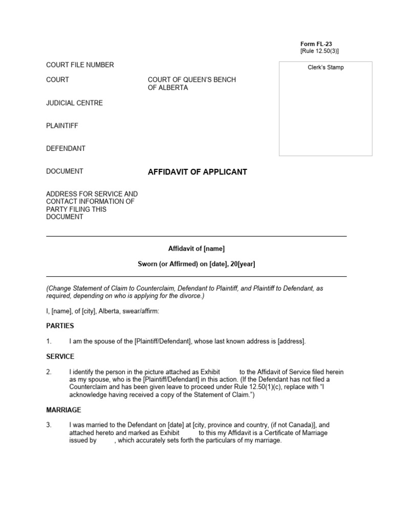 Form FL 23 | PDF | Marriage | Child Support