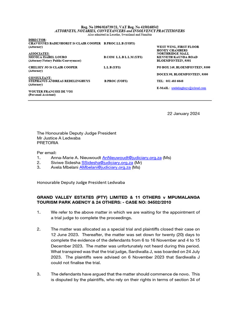 C&a Letter To JCM Justices | PDF | Judge | Trials