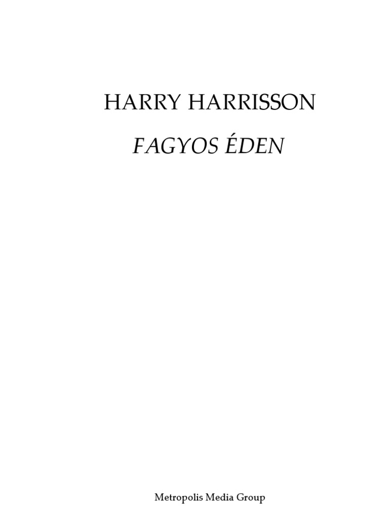 Harry Harrison - Fagyos Eden | PDF