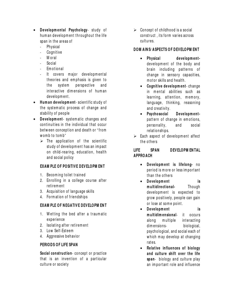 Developmental Psychology Reviewer | Download Free PDF | Developmental Psychology | Cognition