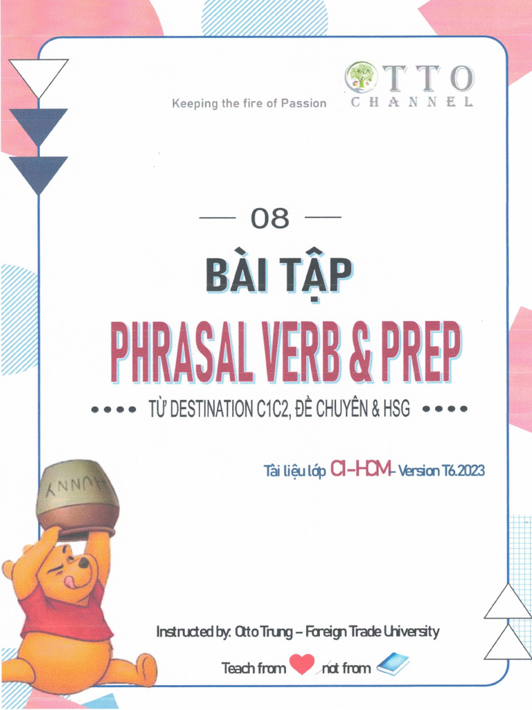8. Chuyên Đề Phrasal Verb & Preposition | PDF