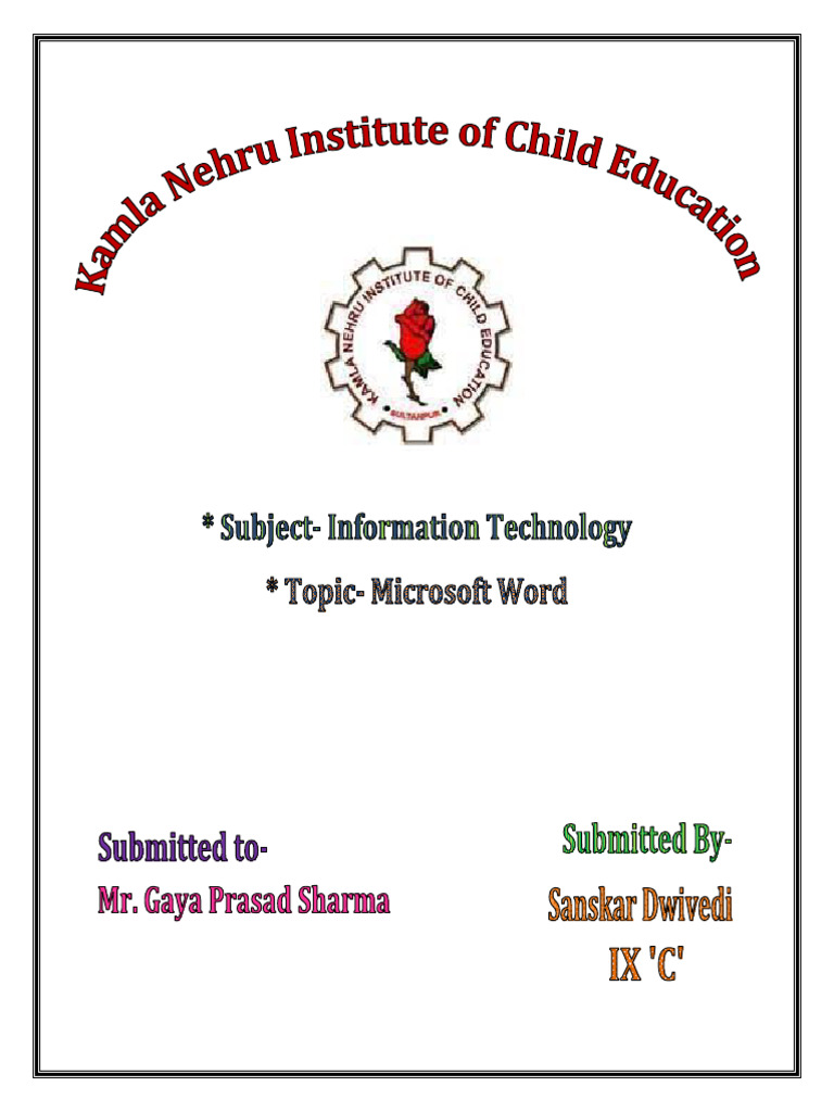 Sanskar IT Project | PDF | Microsoft Word | Page Layout