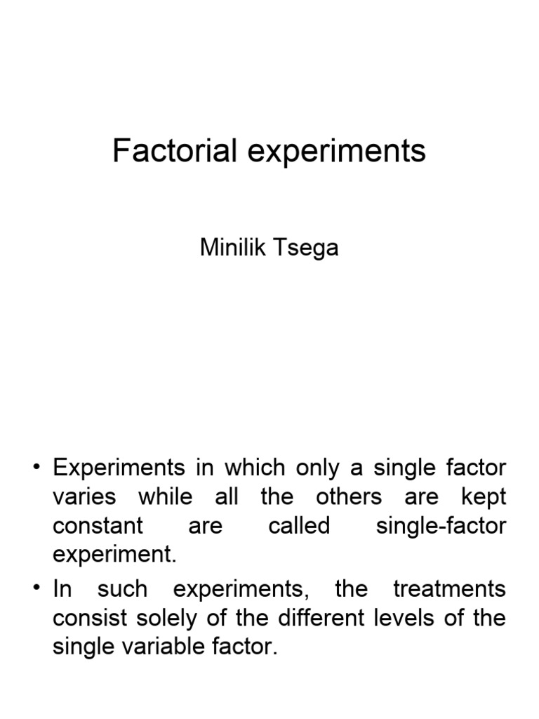 Factorial Experiments Download Free Pdf Research Methods Scientific Method