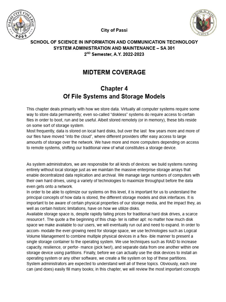 Sa301 (Midterm Coverage) | PDF | Computer Network | Computer Data Storage