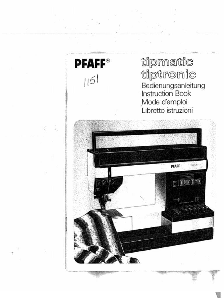 Pfaff Tipmatic/Tiptronic 1151 | PDF