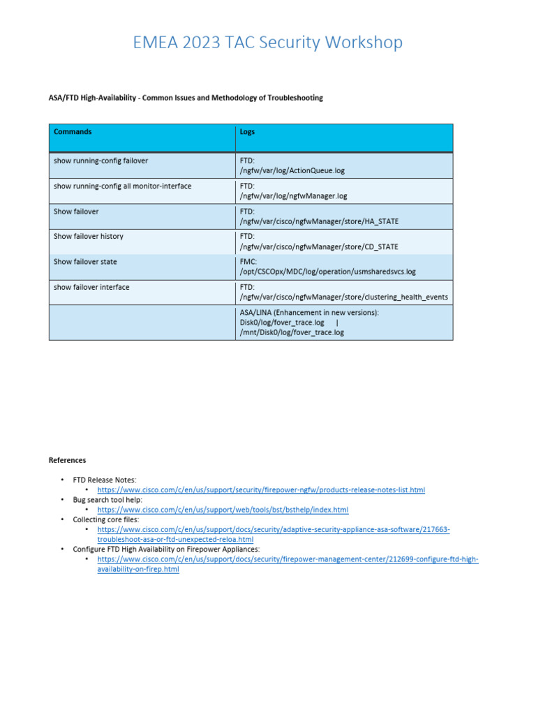 EMEA TAC Security Workshop 2023 | PDF | Network Architecture | Computer ...