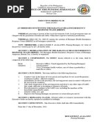 EO HAPAG For Barangays Sample | PDF | Food Security | Hunger