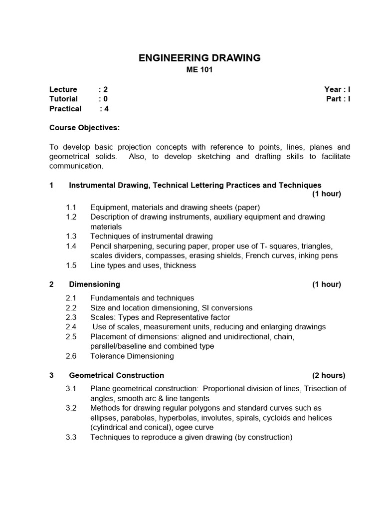 Engineering Drawing | PDF | Angle | Geometry